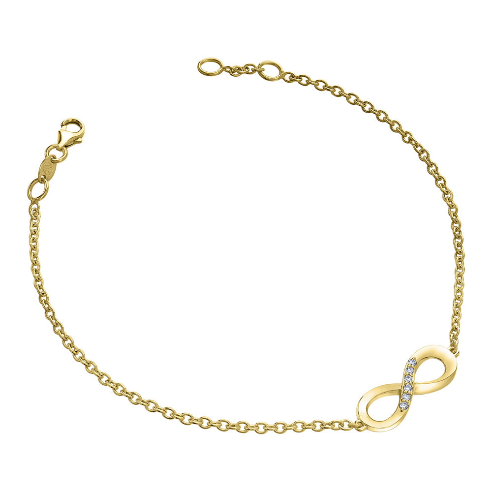 Yellow Gold Infinity Bracelet – Poags Jewellers