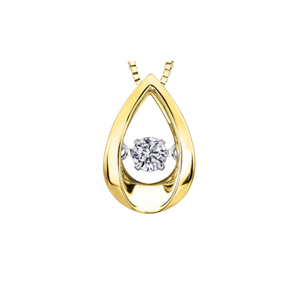 Yellow Gold Pulse Pendant – Poags Jewellers